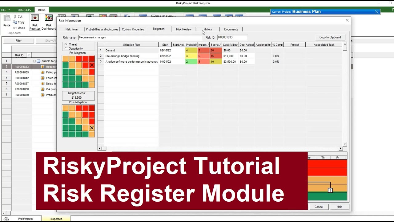 RiskyProject Enterprise Tutorial: Risk Register Module