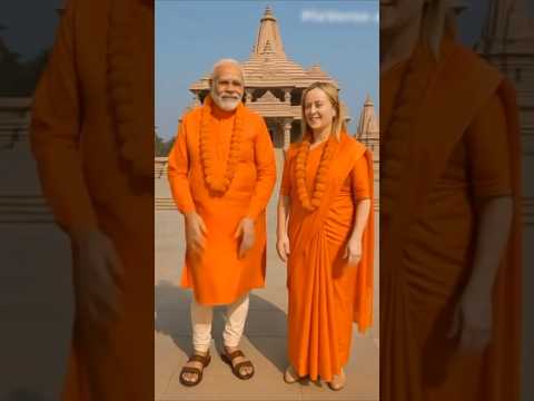 "Modi Ji & Meloni Ji Dance on Dhol Beat | Unexpected Fun Moment!"Modi Meloni dance #shorts #modiji