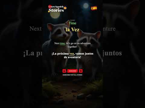 Learn 🇪🇸 Spanish with a story: A raccoon and possum talking about the nocturnal adventures