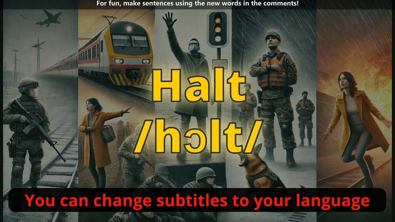 Halt meaning with 5 examples