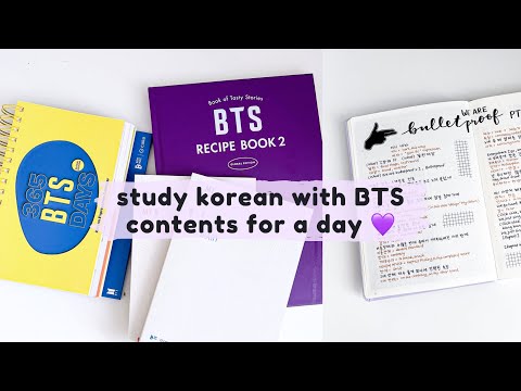 how i learn korean with BTS contents | vlog