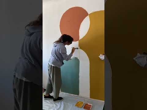 Now this is how you paint a mural wall 🖌 #mural #diy #walldecor #design
