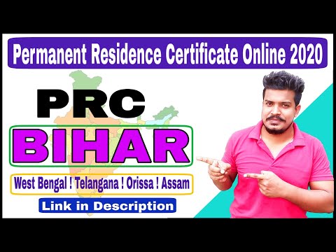 How to Apply Permanent Residence Certificate (PRC) Online 2020 in Bihar, Domicile Certificate
