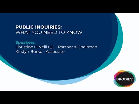 Public inquiries: What you need to know