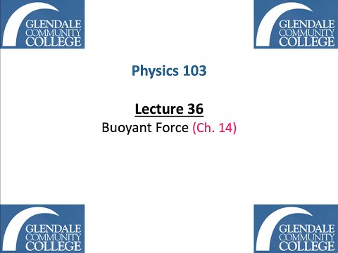 Phys 103 - Lecture 36 - Buoyant Force