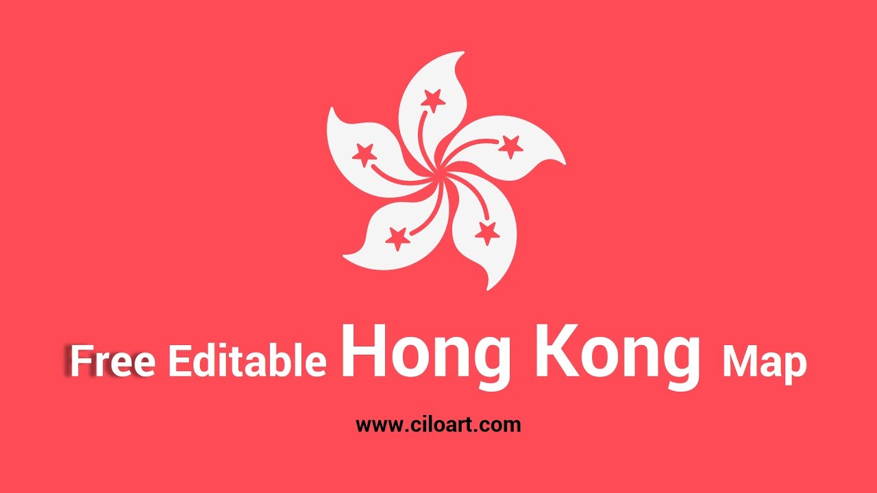 Editable Hong Kong Map PowerPoint Template. Free Slide | Free template | Free Infographics | Maps