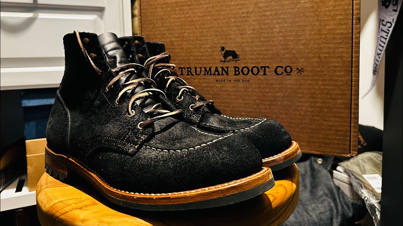 Truman Boot Co Black Oiled Rough Out Moc Toe Unboxing and Review
