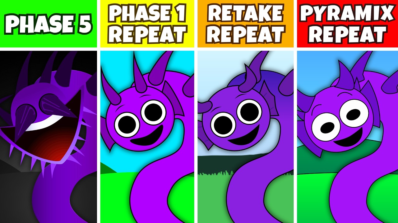 Incredibox Sprunki: Phase 1, Retake, Pyramix REPEAT After PHASE 5