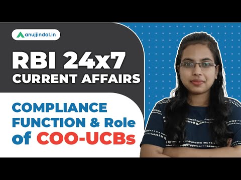 RBI Grade B | RBI 24*7 Current Affairs | Compliance Function and role of COO-UCBs | Day 10, Sep 22