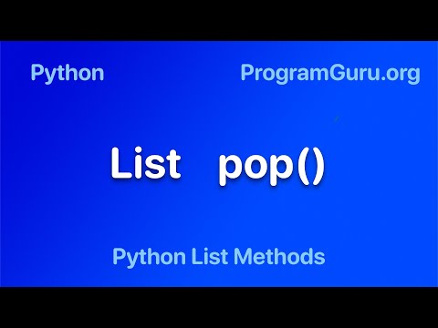 Python List pop() Method - Syntax & Examples - Remove and return the item at specific index in list
