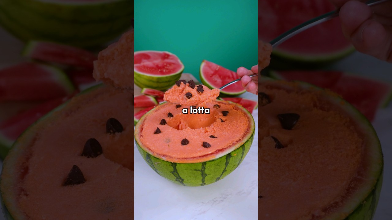 Turning a WATERMELON into refreshing ice cream!