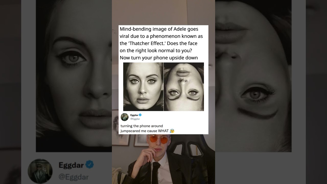 Mind-bending image of Adele goes viral due to a phenomenon known as the 'Thatcher Effect.'