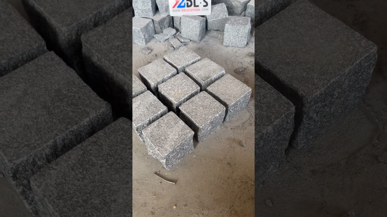 New G654 Cubestone Flamed Granite Paving Stone