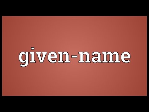 Given-name Meaning