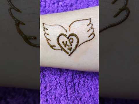 Cute K❣️P letters tattoo mehndi designs 💚 #ytshorts #mehndi #hennatatto #trending #viralshort #love