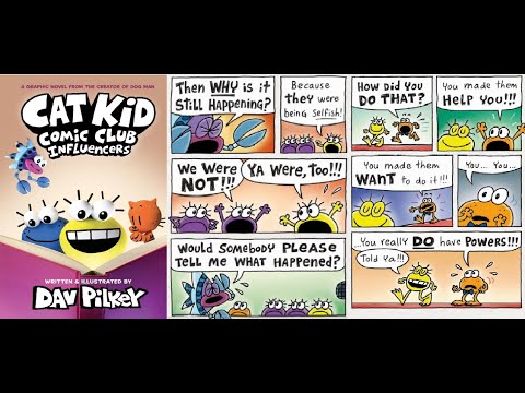Cat Kid Comic Club Influencers / Dav Pilkey/ Read aloud | Kavish USA Vlogs.