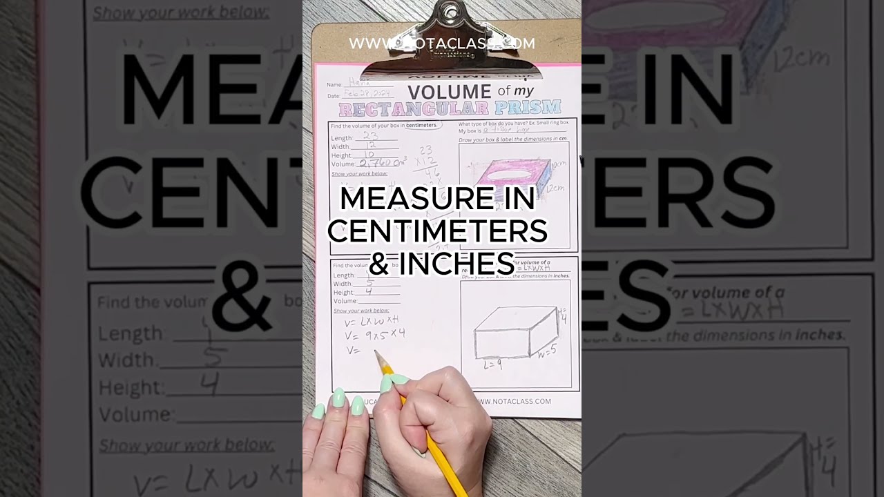 Volume of Rectangular Prisms Hands on Math Activities, Worksheets or Centers