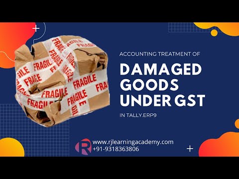 Damaged Goods under GST accounting entries in Tally.erp9||Damaged goods accounting treatment||s.no-1