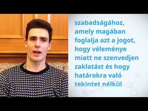 Makai Béla, Hungary, reading article 19 of the Universal Declaration of Human Rights