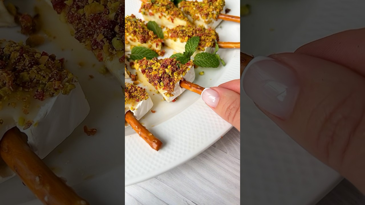 😱 Mini X-Mas Trees You Can EAT⁉️ #Brie Cheese Bites 🧀 #brierecipes #briecheese #appetizers