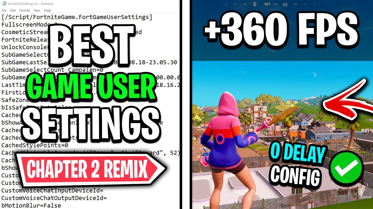 The BEST Game User Settings in Fortnite Chapter 2 Remix! (FPS BOOST & 0 DELAY)