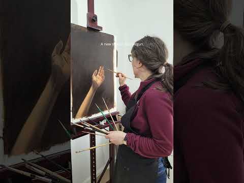 Rejoice. A new season has begun! A prayer of joy turned into an oil painting