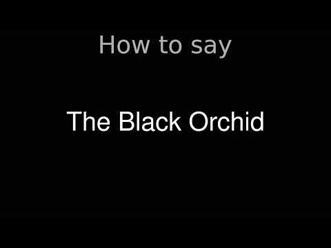 How to Pronounce correctly The Black Orchid (Movie)