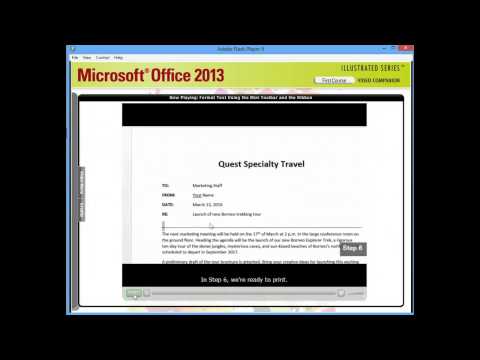 Format Text Using the Mini Toolbar and the Ribbon