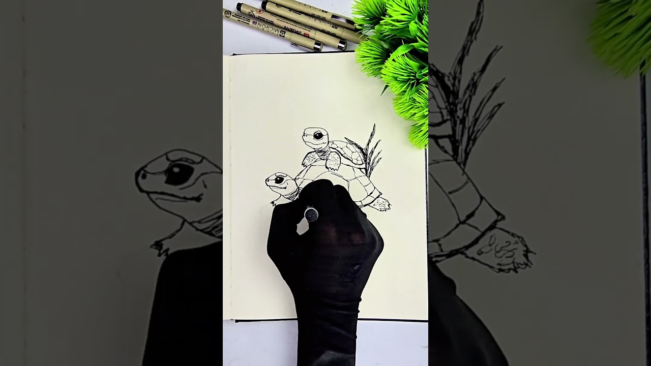 AI Magic! Turtle Drawing Transforms Into a Real Turtle