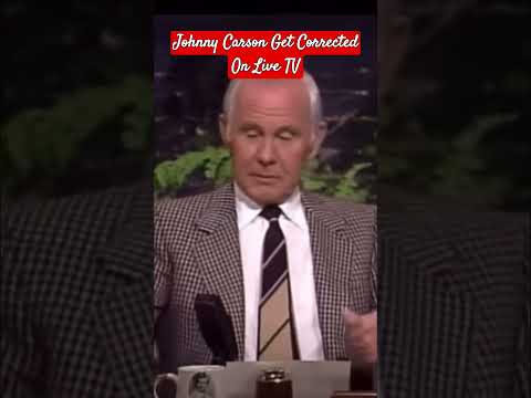Johnny Carson Get Corrected On Live TV #comedylegend #comedy #laugh #funny