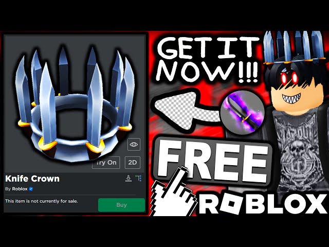 Roblox Prime Gaming rewards in December 2022: Knife Crown - Murder ...