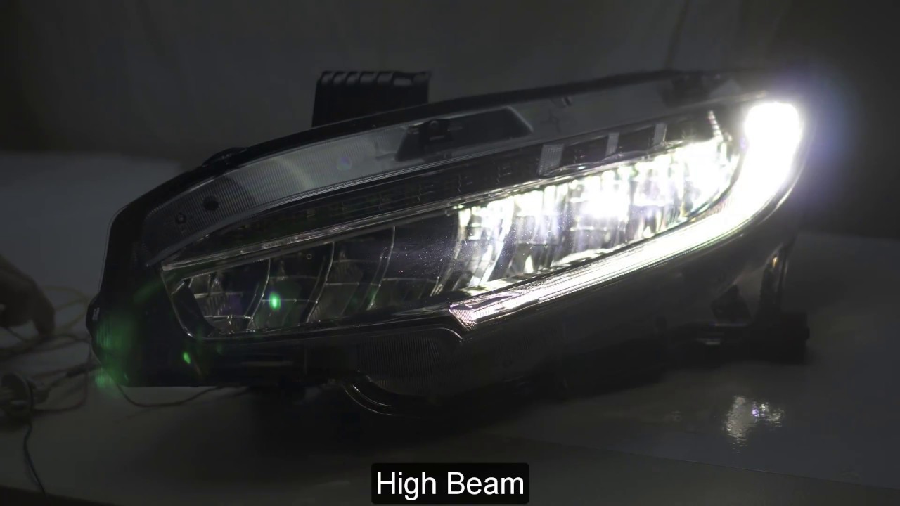 2016-2018 Honda Civic Full LED Headlight Sample Testing