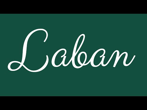 Learn how to Sign the Name Laban Stylishly in Cursive Writing