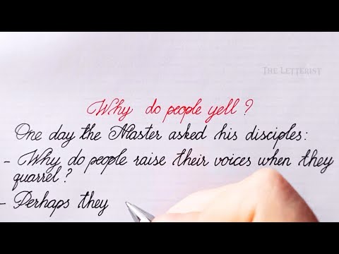 Cursive handwriting practice ⚜ How to write a beautiful parable in English cursive