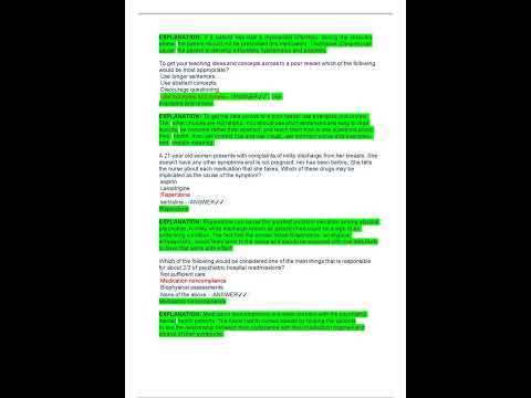 ANCC PMHNP PSYCH MENTAL HEALTH NP LATEST EXAMS