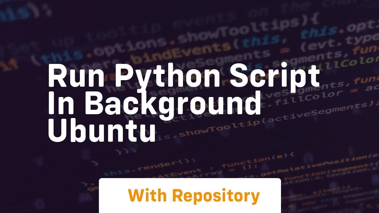 run python script in background ubuntu
