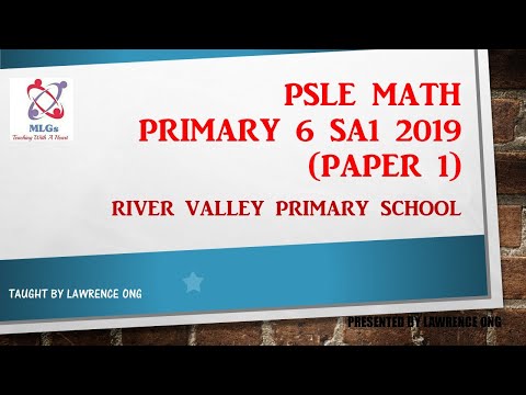 PSLE Math School Exam Papers (River Valley Primary School SA1 2019 (Paper 1)