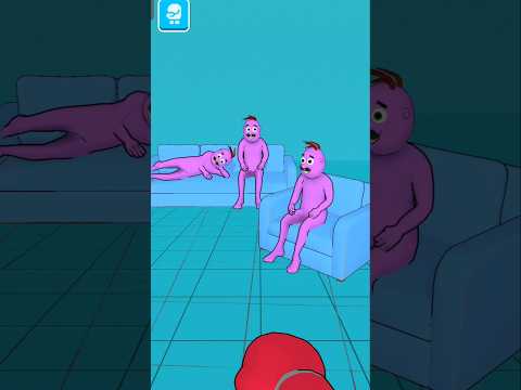 Funny Pink Characters Hanging Out on the Couch Hilarious Animation Scene #funnyanimation #pinkguys