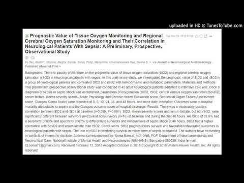 Tissue Oxygen Monitoring and Regional Cerebral Oxygen Saturation Monitoring,
