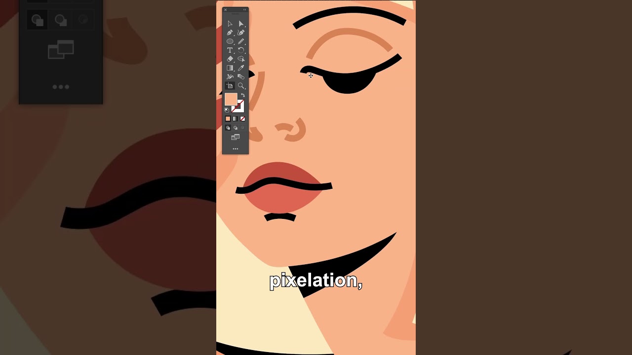 How to trace without tracing 😳#adobeillustrator #adobefresco #illustration #shorts