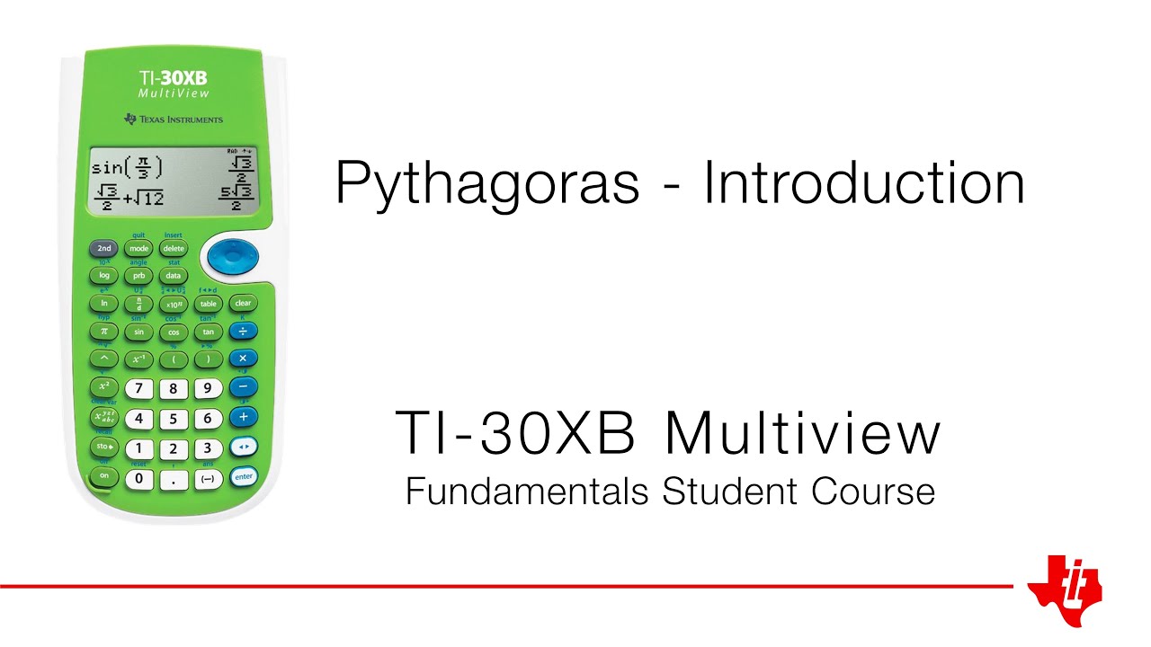 Pythagoras Theorem | TI-30XB Multiview Calculator | Fundamentals Course