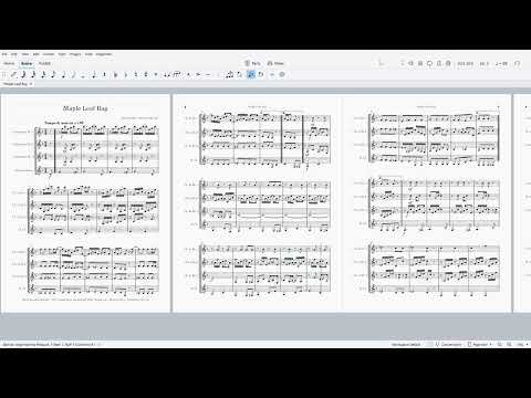 Clarinet Quartet Sheet Music: Score and Parts - Maple Leaf | Reverb