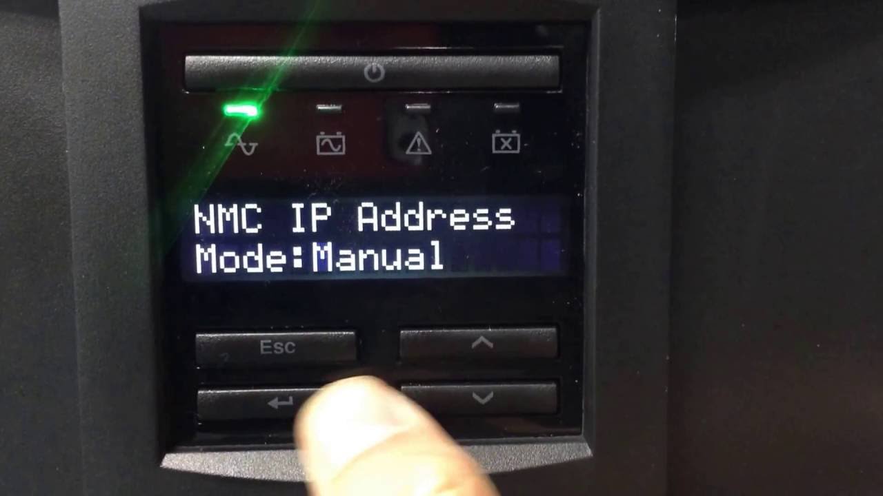 APC UPS NMC IP DHCP & Manual Setup via Display Interface 20161212