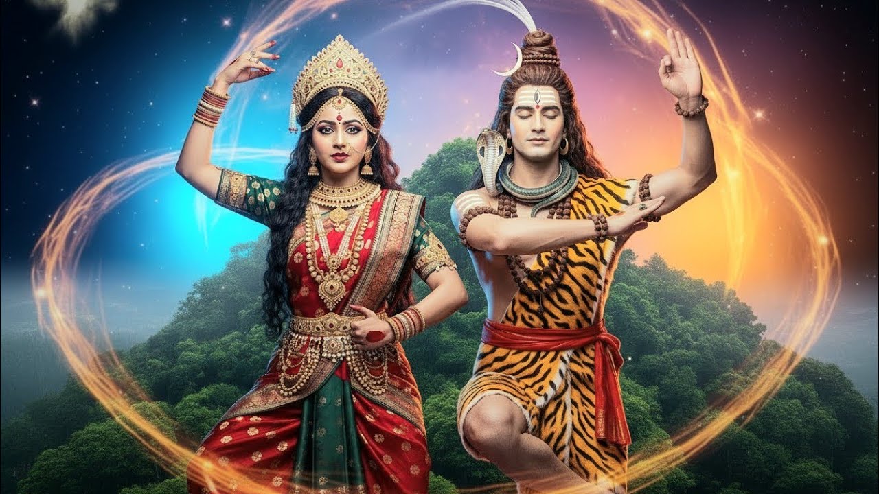 ✨ Shiva–Shakti: A Beautiful Cosmic Dance 💥✨ शिव–शक्ति: एक सुंदर कॉस्मिक नृत्य 🔱