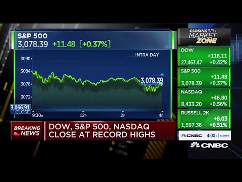 Dow, S&P 500, Nasdaq close at record highs