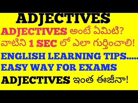 Adjectives | Adjectives in telugu | English grammar