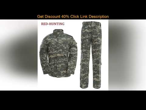 Top Military Tactical Uniform Shirt + Pants Camo Camouflage ACU FG Combat Uniform US Army Clothing