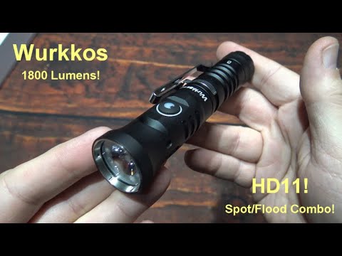 Wurkkos HD11 Flashlight Kit Review! (Luminus SFT40, CSP1919 & 1313 LEDs for Flood/Throw or Both!)