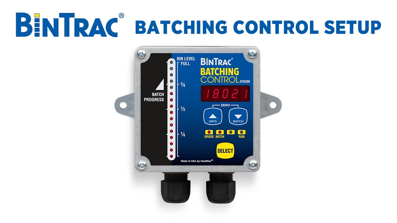 BinTrac Batching Control Setup
