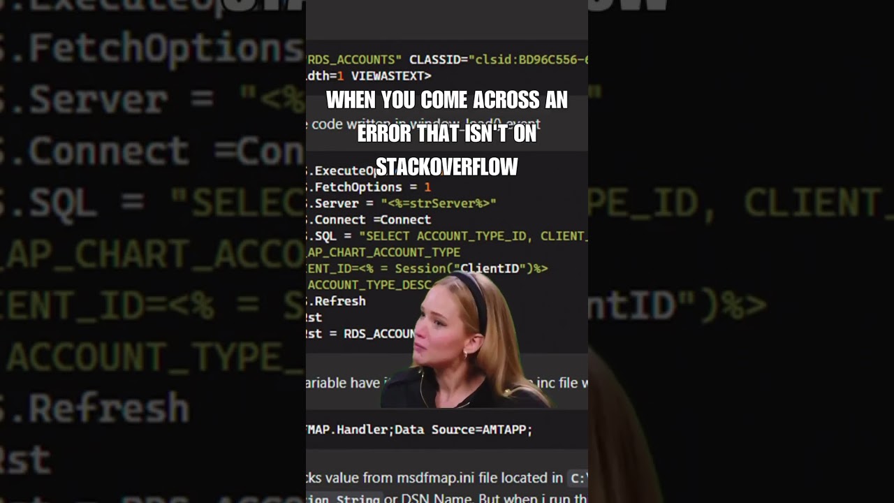When the error isn't on Stack Overflow #programmer #developerlife #programming #stackoverflow